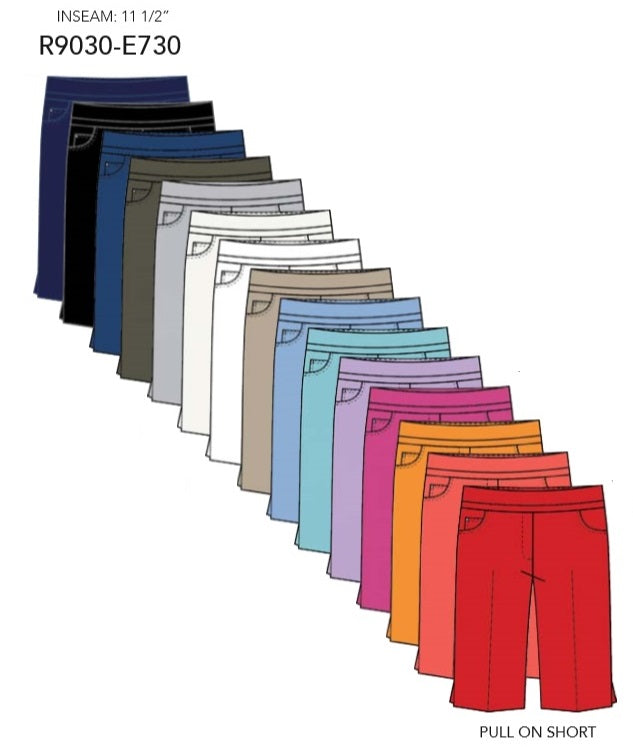 Renuar BLACK, CASHEW, NAVY, WHITE #R9030 E730 11.5" Bermuda Shorts ...